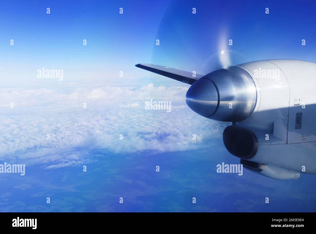 LEIPZIG, GERMANY - SEP 11: aerial view from Darwin Airline turbo-prop ...