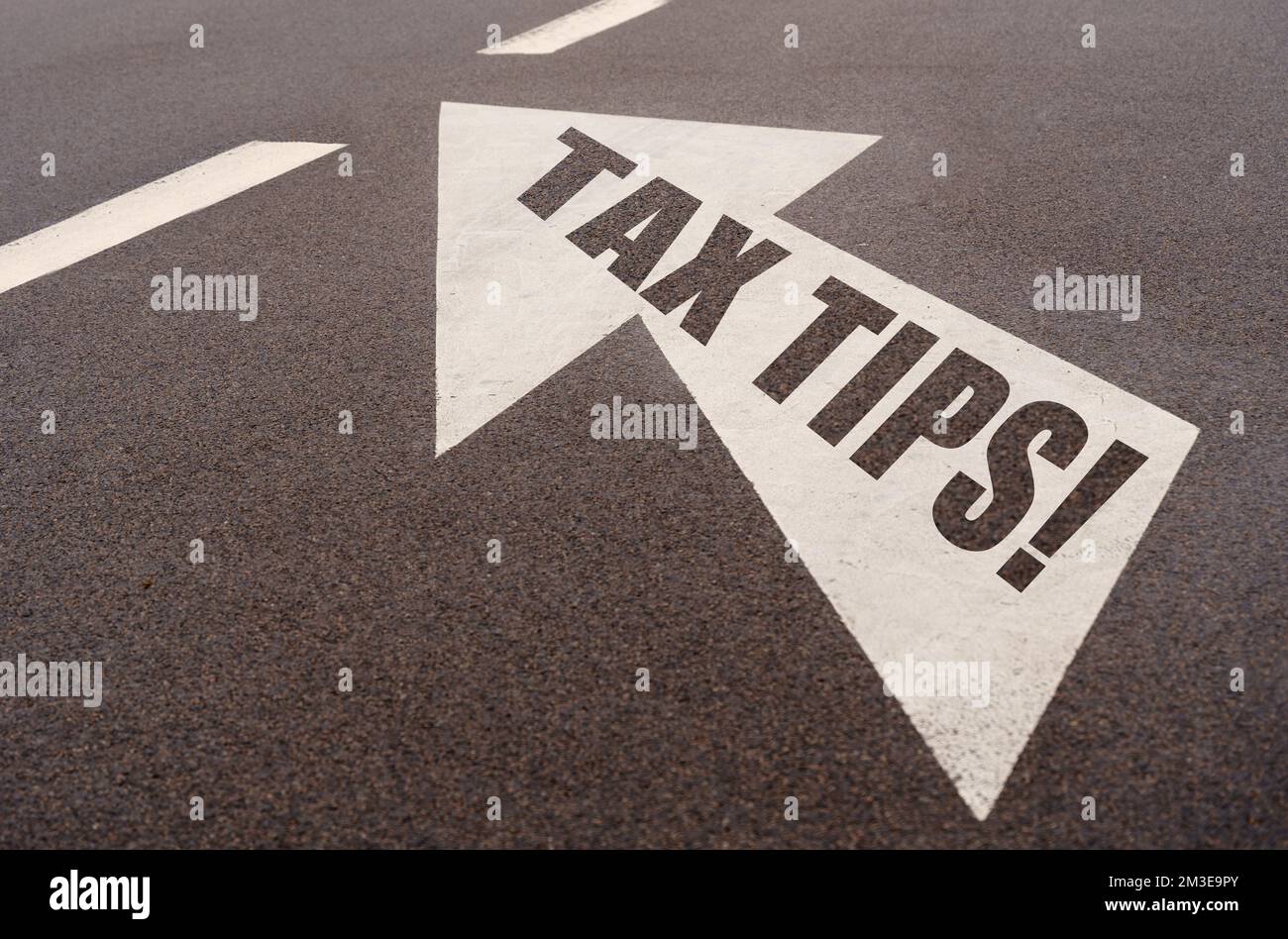 Business and finance concept. Markings and an arrow with the ...