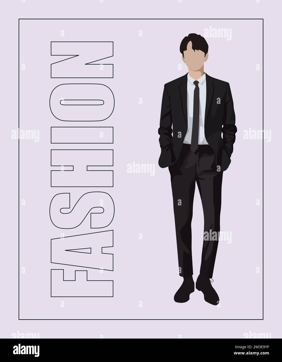 Fashion guy in stylish clothes in flat style. The guy on a stylish ...