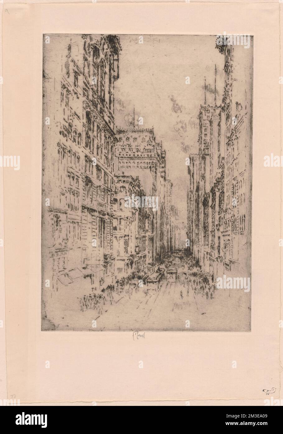 Lower Broadway , Skyscrapers, Streets, Cities & towns. Joseph Pennell ...