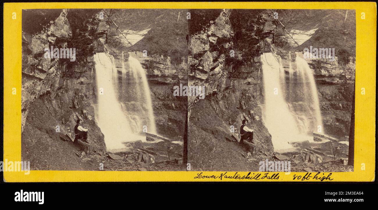 The lower Kauterskill Fall - 80 feet high , Waterfalls Stock Photo - Alamy