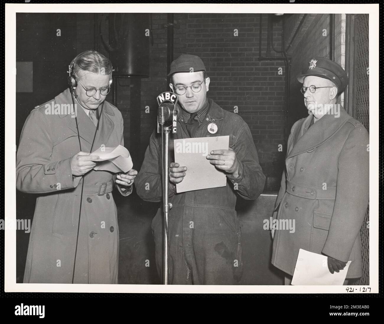 Lt. Col. William E. Slater, James F. Halloran, and Colonel John Mather ...