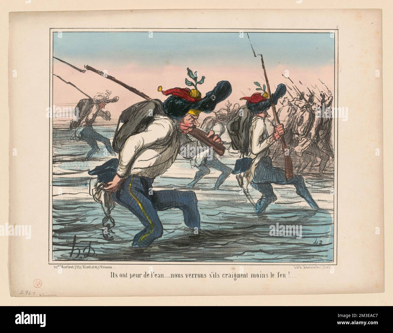 ls ont peur de l'eau.... Honoré Daumier (1808-1879). Lithographs Stock ...