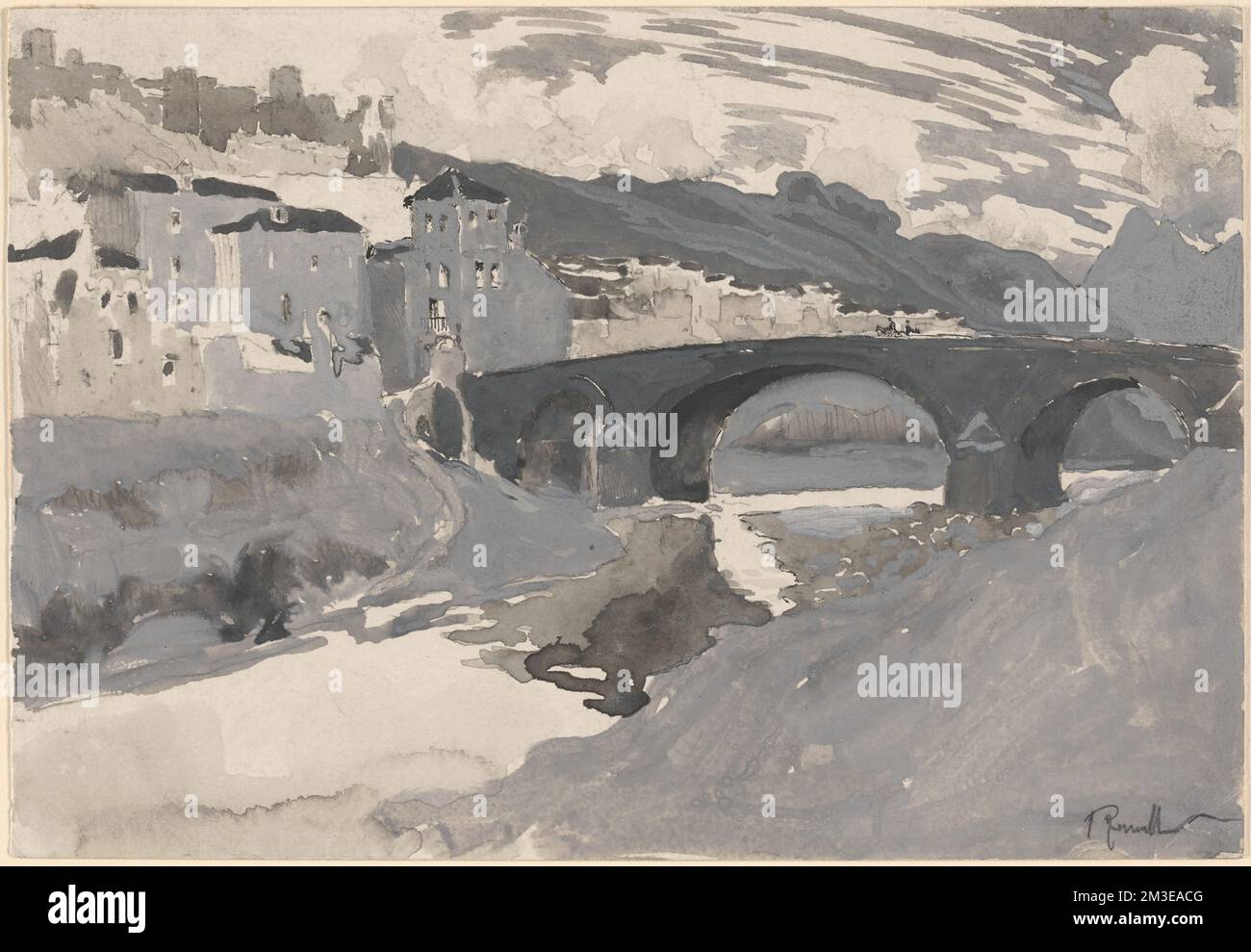 Loxa, Scotland , Bridges, Cities & towns, Rivers. Joseph Pennell (1857 ...