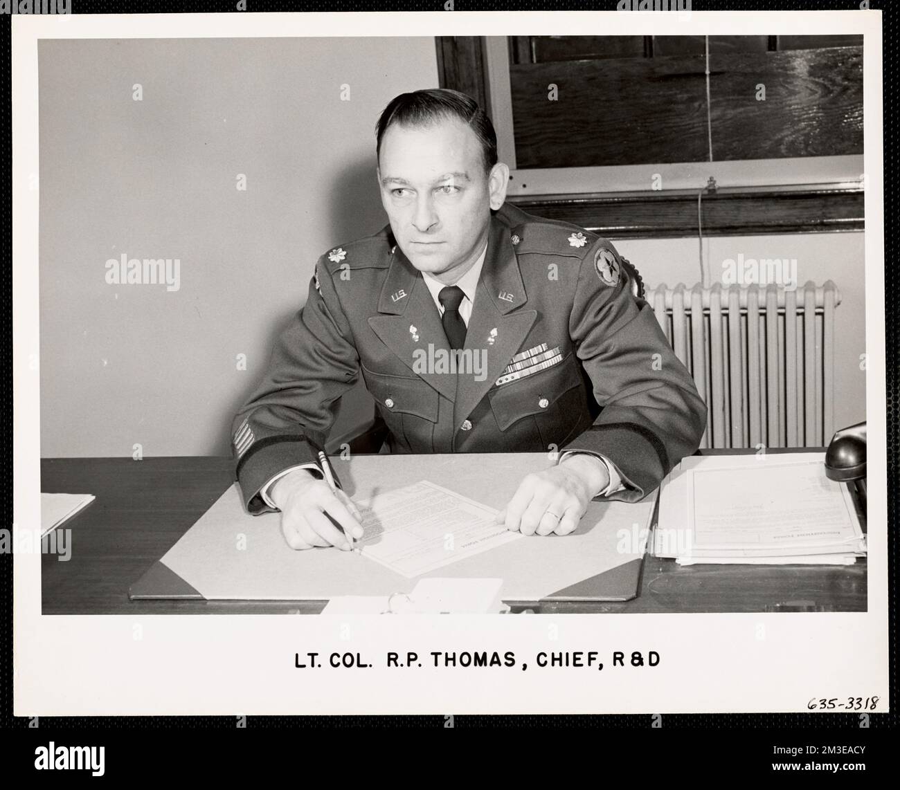 Lt. Col. R.P. Thomas, Chief, R & D , Military officers. Records of U.S ...