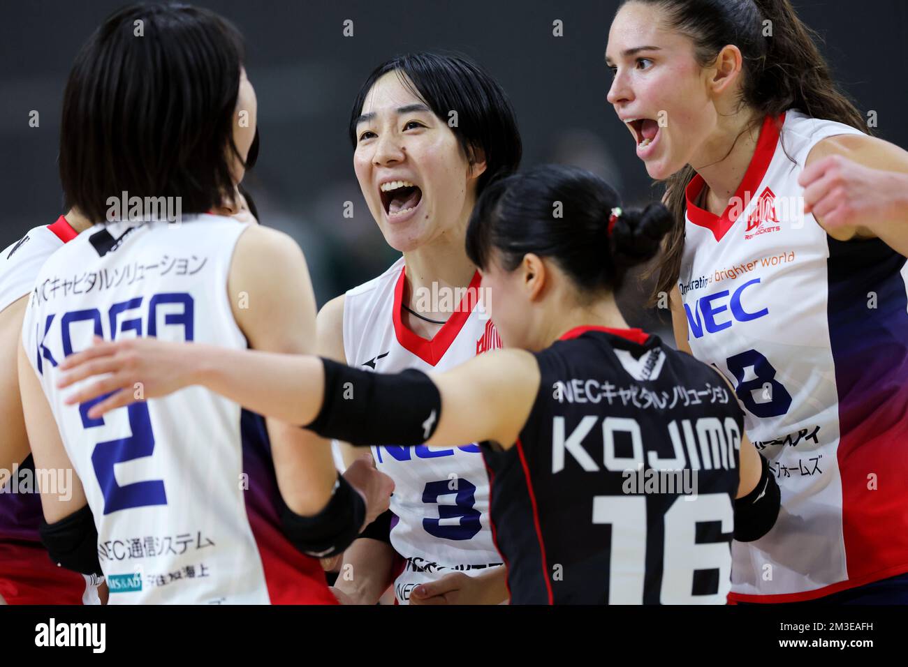 Musashino Forest Sport Plaza, Tokyo, Japan. 11th Dec, 2022. NEC Red Rockets team group (NEC ...