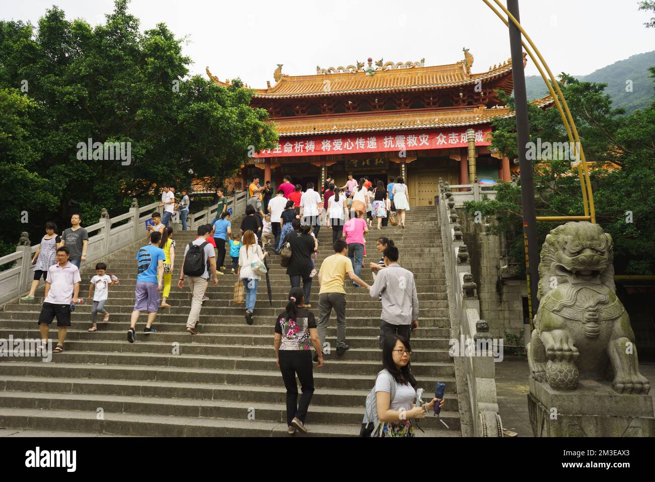 SHENZHEN, CHINA - MAY 12: buddhist temple on May 12, 2013. Shenzhen is ...
