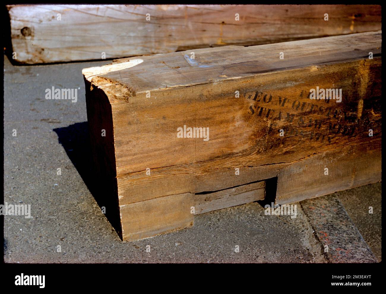 Lumber stamped with maker name , Lumber. Edmund L. Mitchell Collection ...