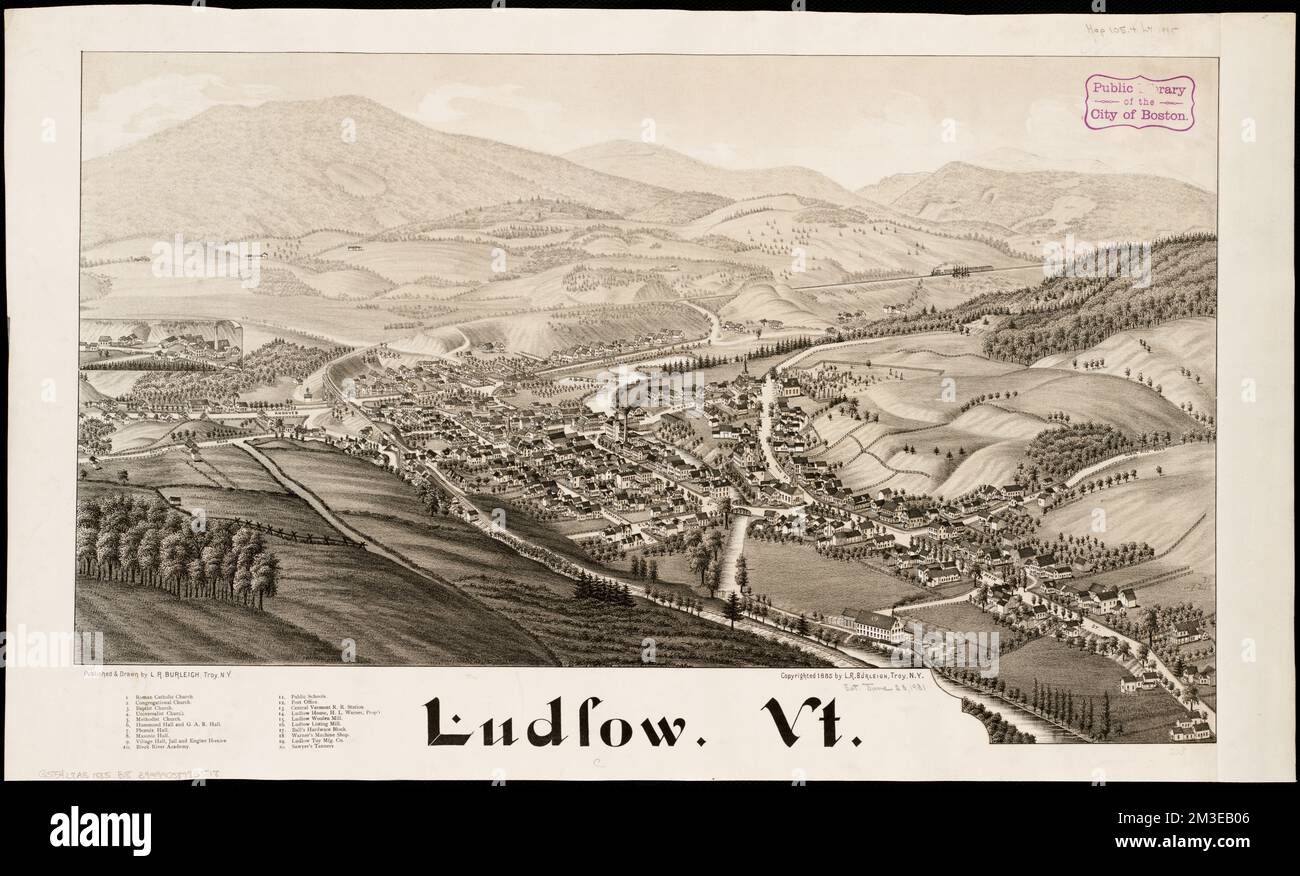 Ludlow, Vt , Ludlow Vt., Aerial views Norman B. Leventhal Map Center ...