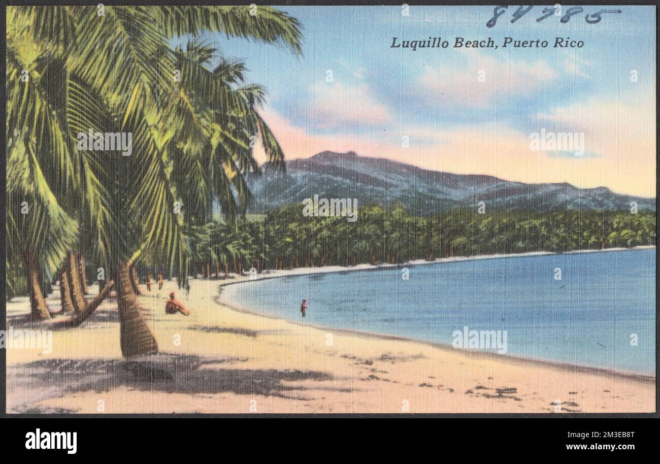 Luquillo Beach, Puerto Rico , Beaches, Palms, Tichnor Brothers ...