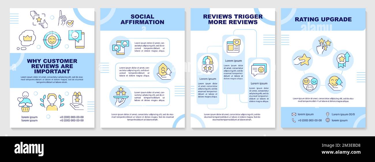 Why customer reviews important blue brochure template Stock Vector ... Why customer reviews important blue brochure template Stock Vector ...