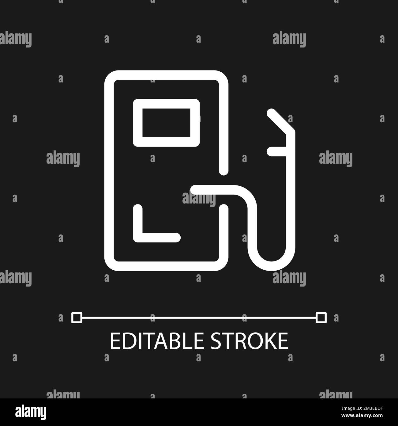 Gas station location pixel perfect white linear ui icon for dark theme ...