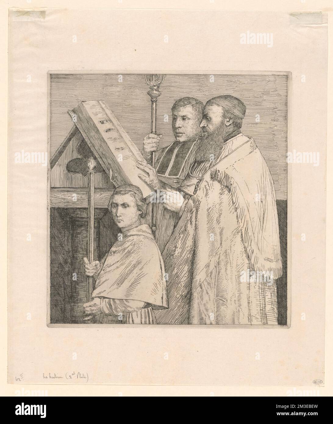 Le lutrin (2nd plate) , Choirs Music, Choirboys, Alphonse Legros (1837 ...