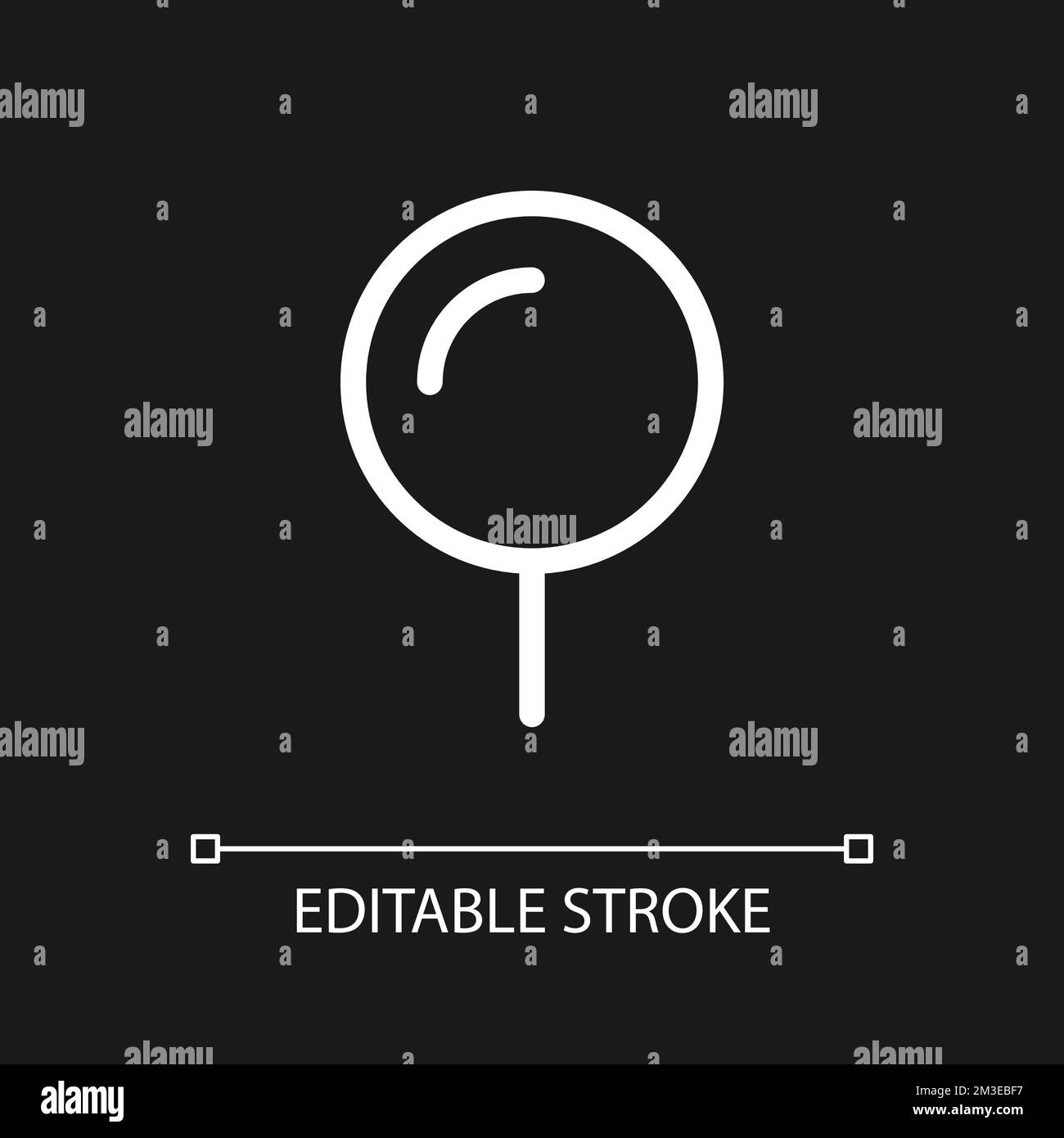 Rounded push pin pixel perfect white linear ui icon for dark theme Stock Vector Image & Art - Alamy