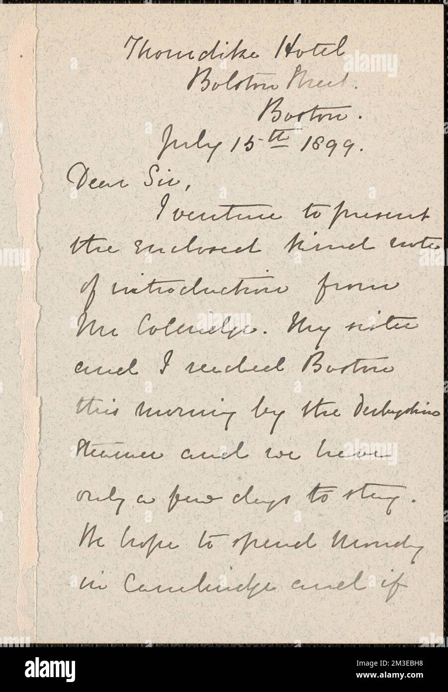 Lydia Manley autograph note signed to [Thomas Wentworth Higginson ...