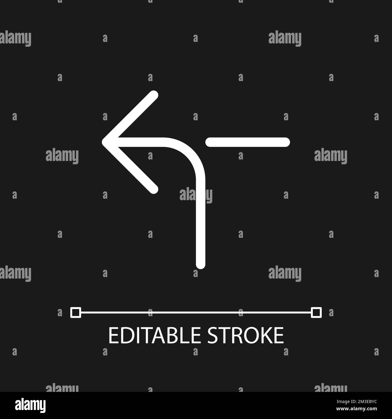 Left horizontal alignment sign pixel perfect white linear ui icon for dark theme Stock Vector ...