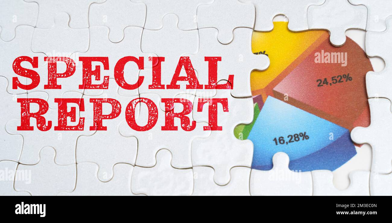 Economy and business concept. On white puzzles there is an inscription ...