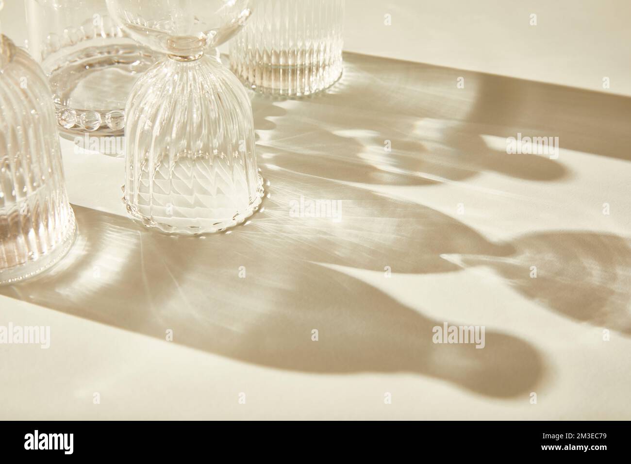 simple, minimal and desaturated background with leaves of palm trees ...