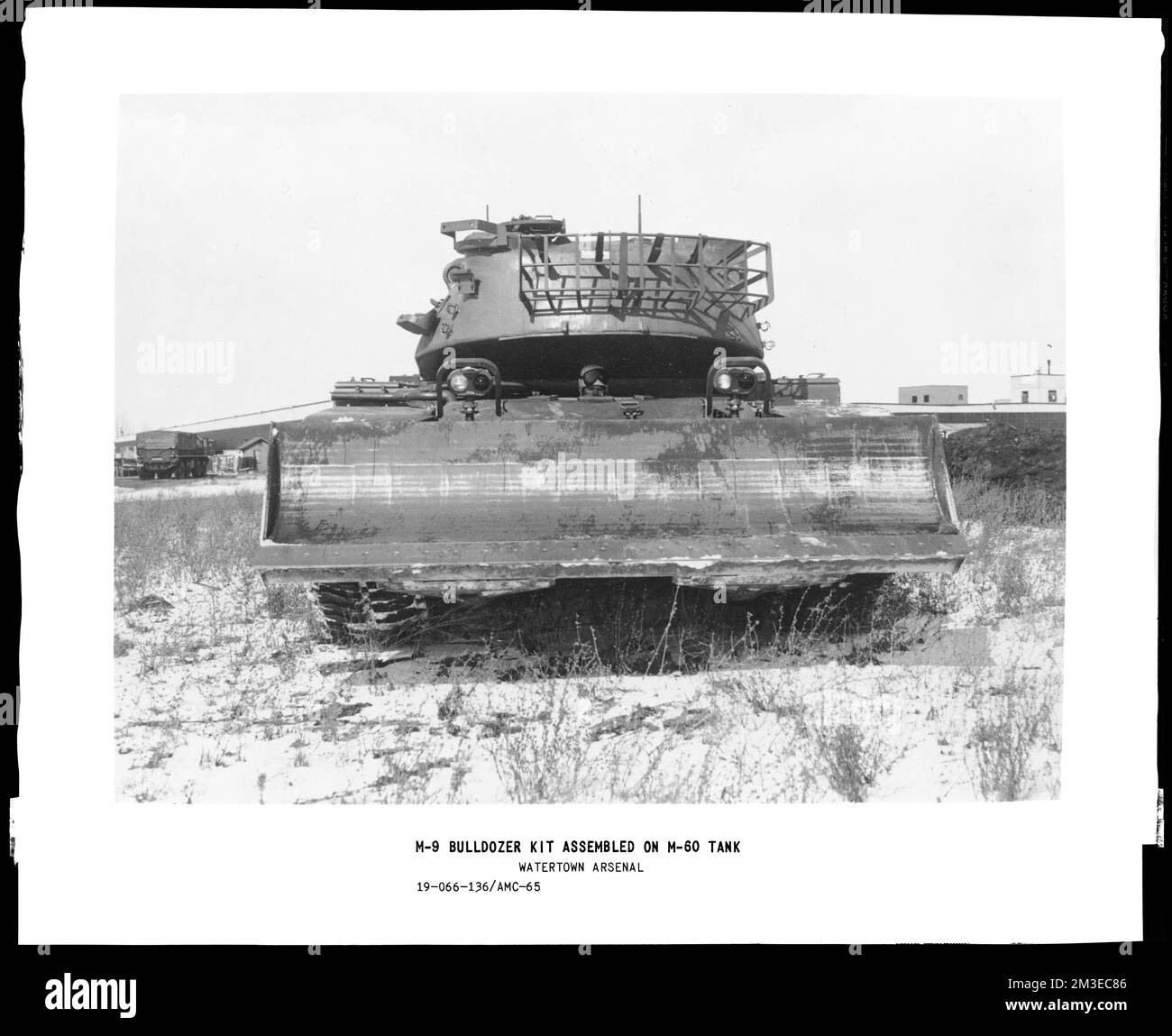 M-9 Bulldozer kit assembled on M-60 tank , Armories, Ordnance industry ...