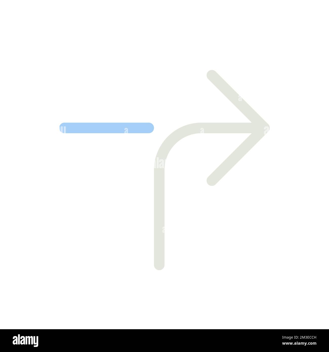 Right horizontal alignment sign flat color ui icon Stock Vector Image ...