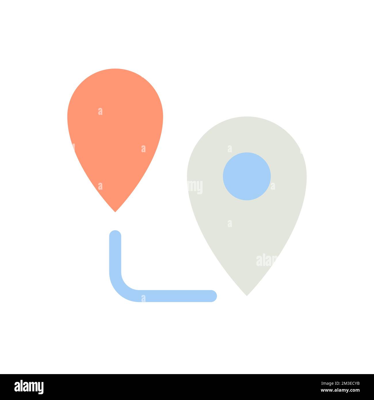 Gps route planning flat Cut Out Stock Images & Pictures - Alamy