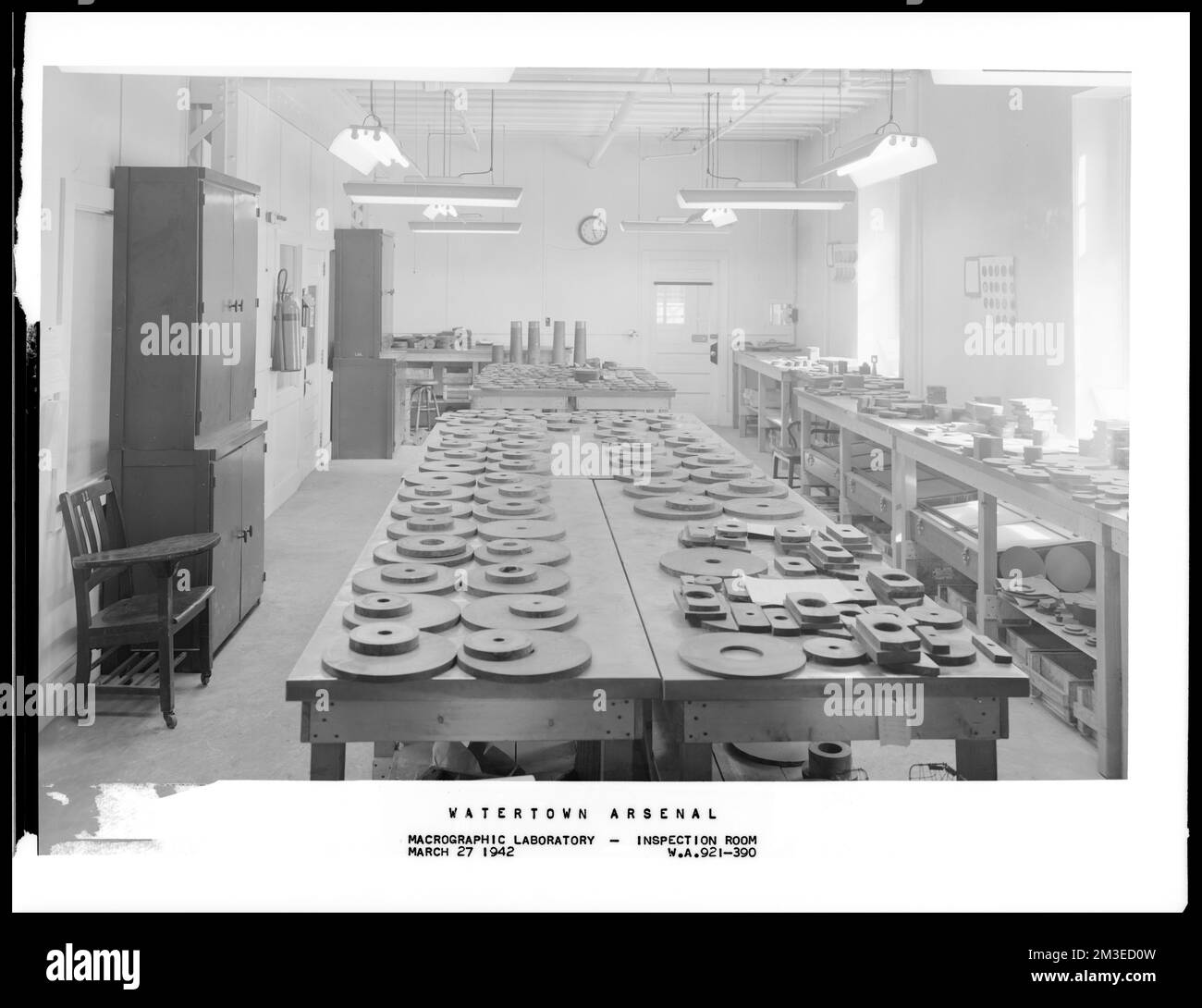 Macrographic laboratory, inspection room , Armories, Ordnance industry ...
