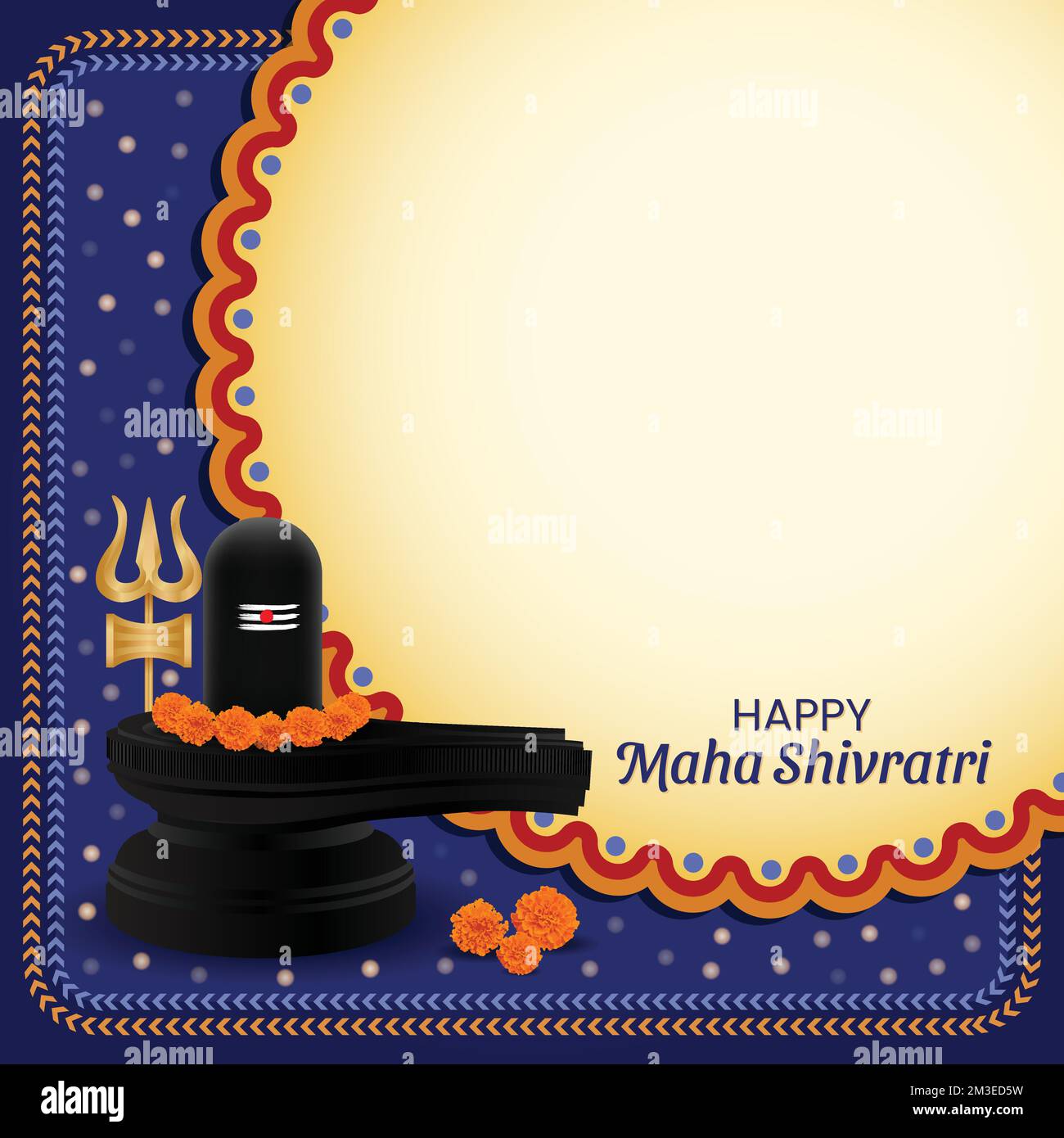 Happy Maha Shivratri Poster with space for text. Greeting Card for ...