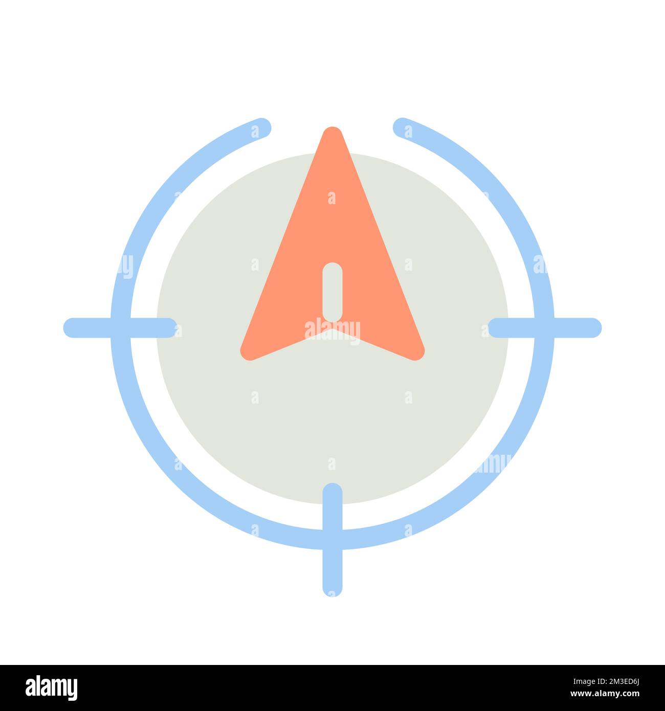 Tracking position in real time flat color ui icon Stock Vector Image ...