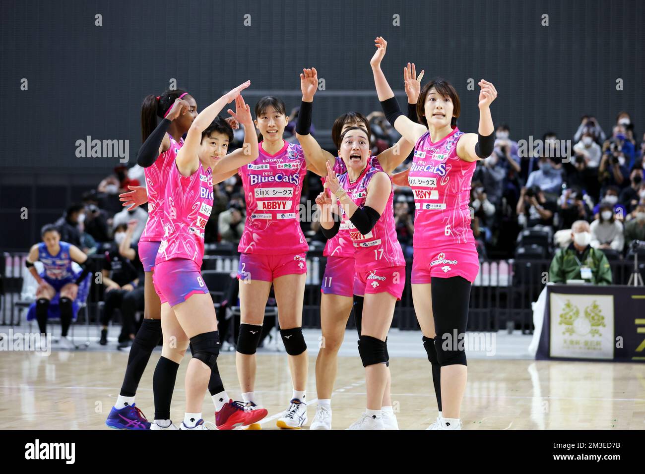 Musashino Forest Sport Plaza, Tokyo, Japan. 11th Dec, 2022. PFU Blue Cats team group (PFU ...