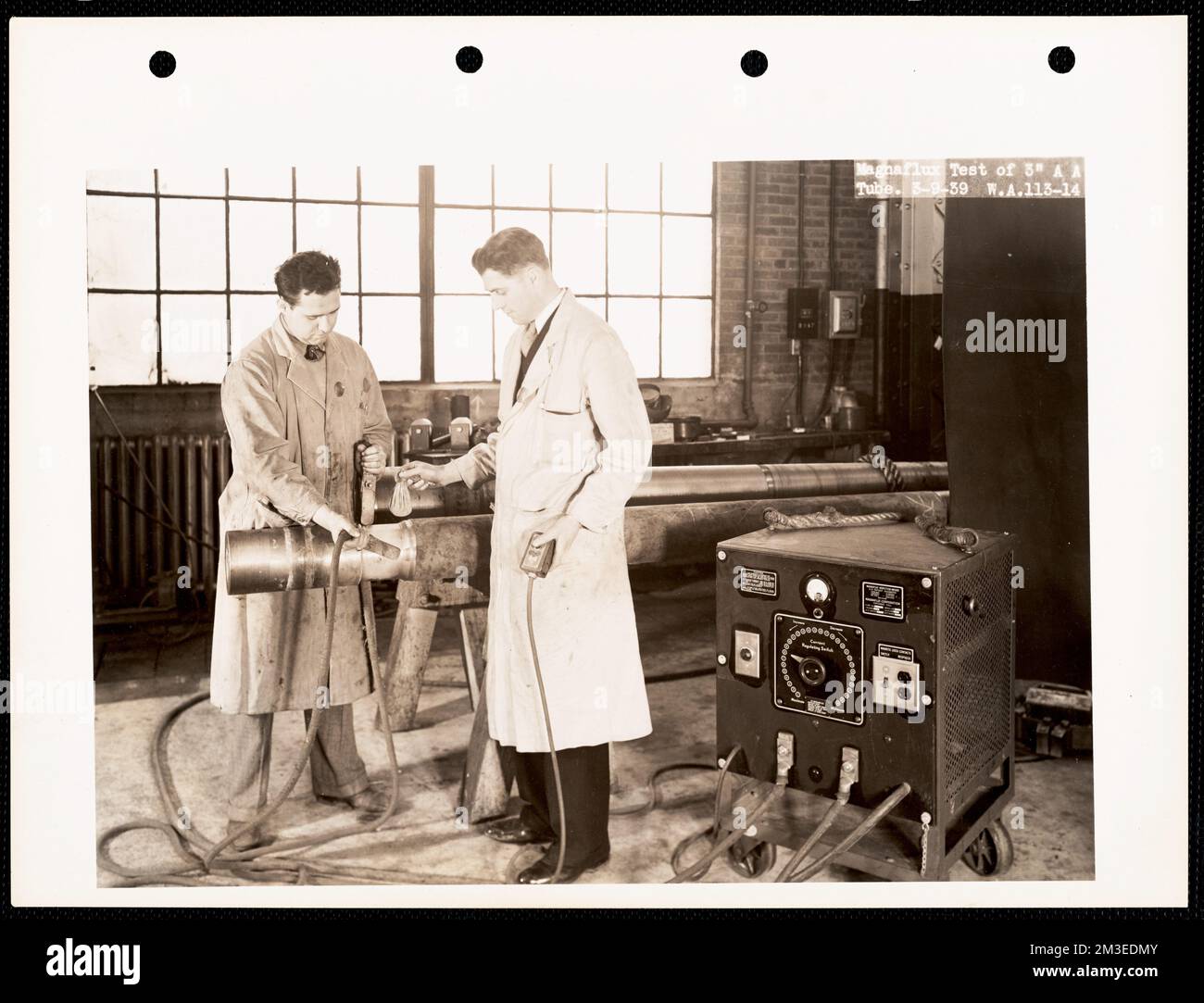 Magnaflux test of 3' AA tube , Armories, Ordnance industry, Ordnance ...