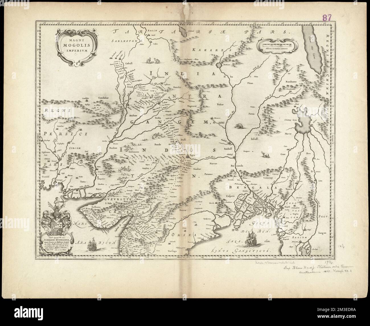 Magni Mogolis Imperium , India, Maps, Early works to 1800, Mogul Empire ...