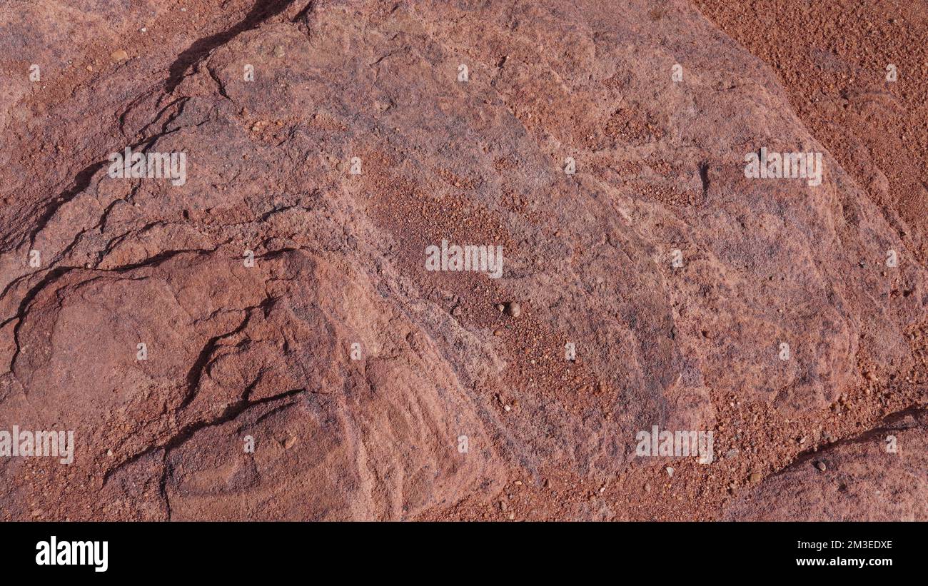 Rock and red terrain, in the national geological Timna park, Israel ...