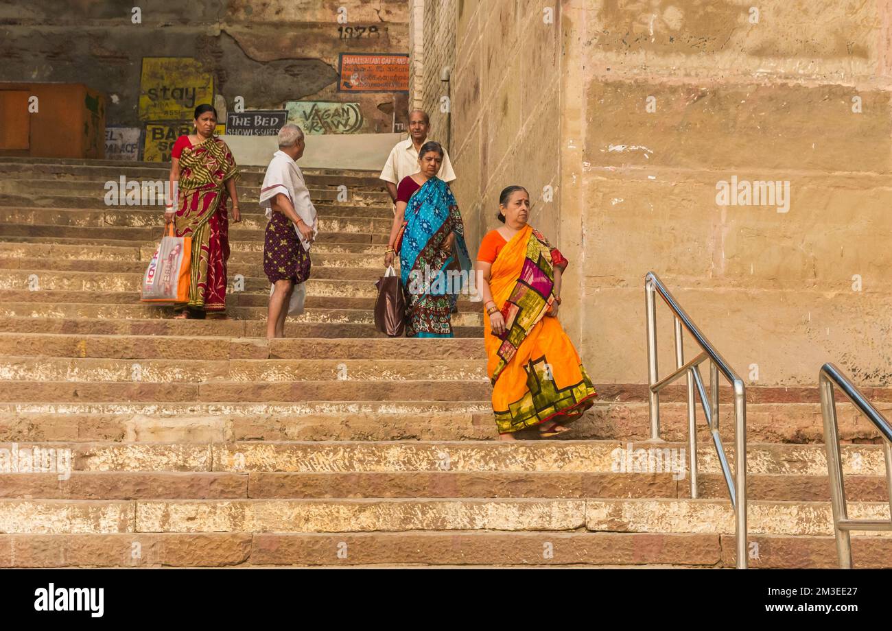 Varanasi ghats stairs hi-res stock photography and images - Alamy