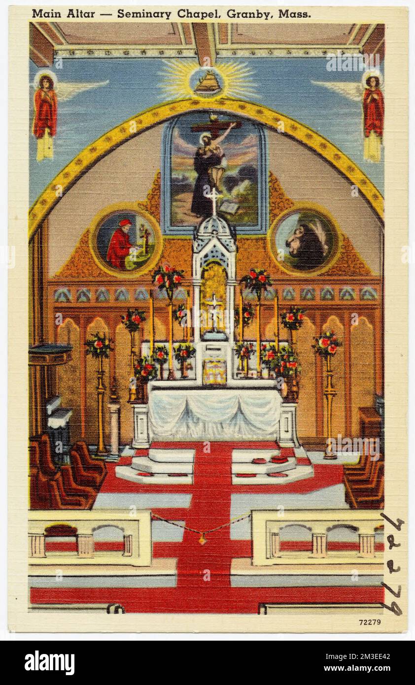 Main Altar -- Seminary Chapel, Granby, Mass. , Altars, Interiors ...
