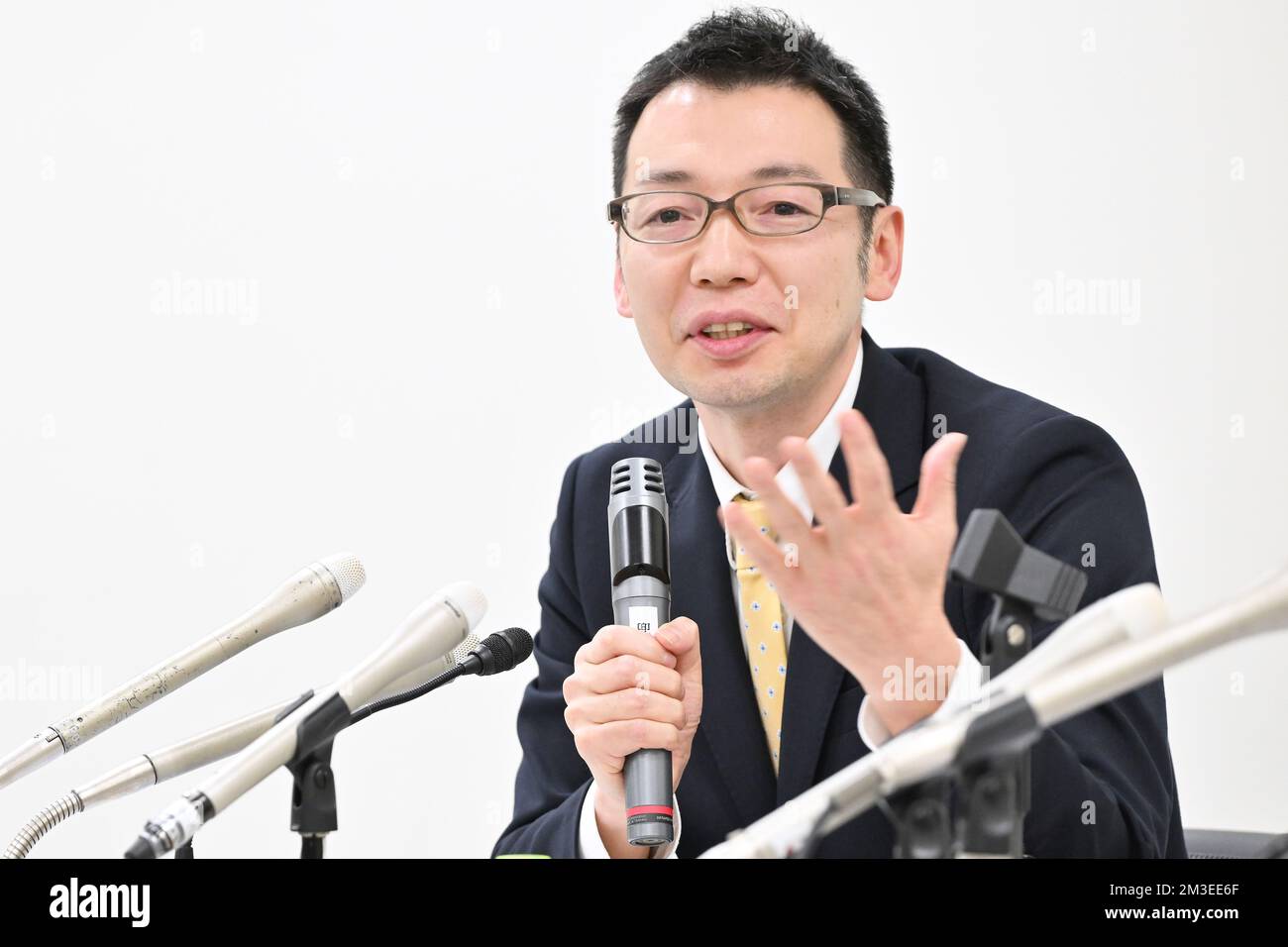 Skymark Senior Managing Director Shigehiro NISHIOKA at a press ...