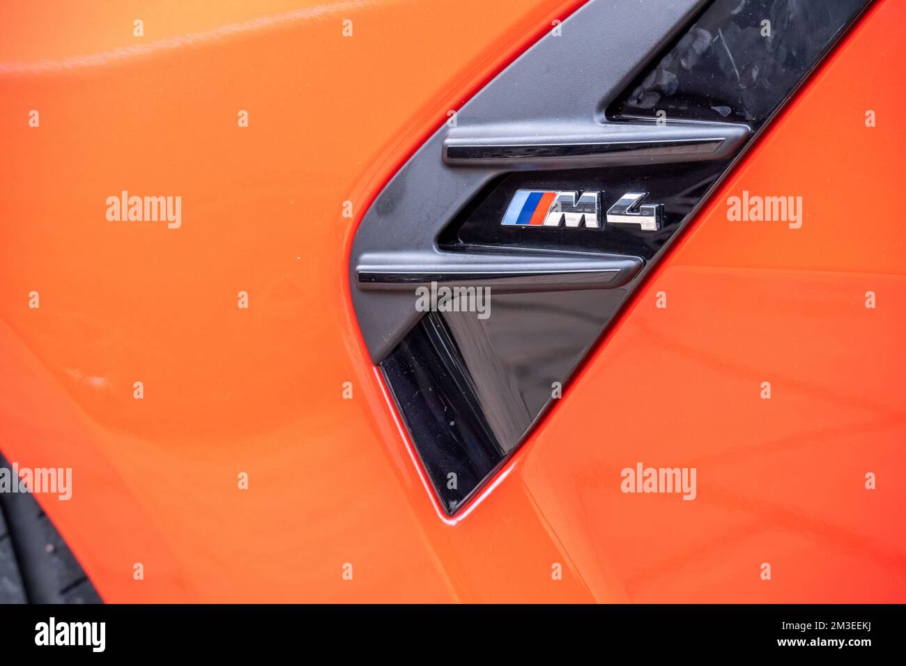 Slovenia, Ljubljana - 25 November 2022: Red BMW M4 Stock Photo - Alamy