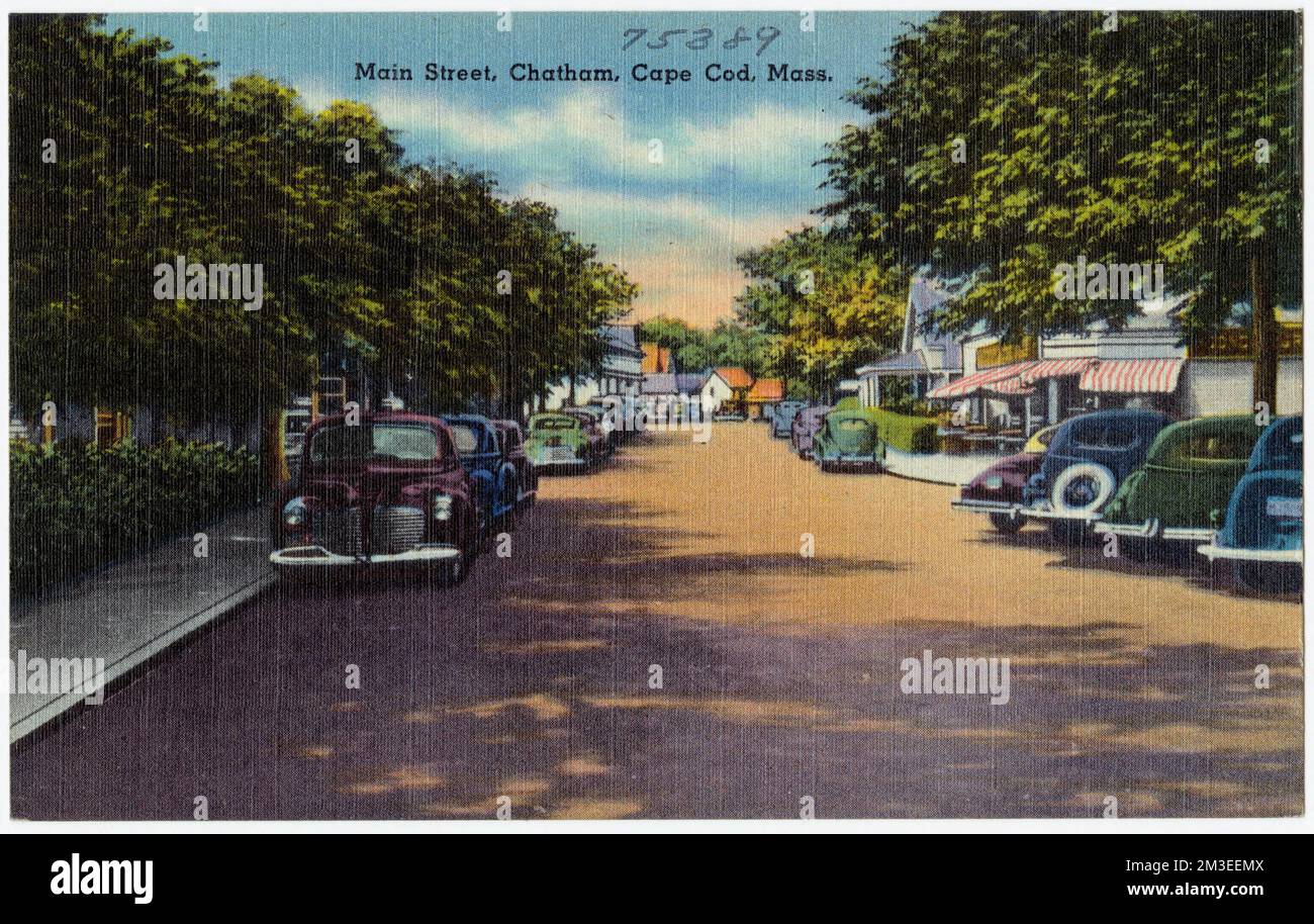 Main Street, Chatham, Cape Cod, Mass. , Cities & towns, Tichnor ...