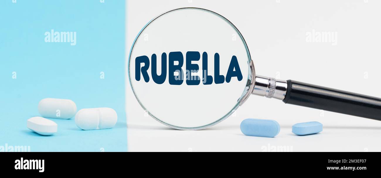 Medicine and health concept. On a blue and white background, there are ...