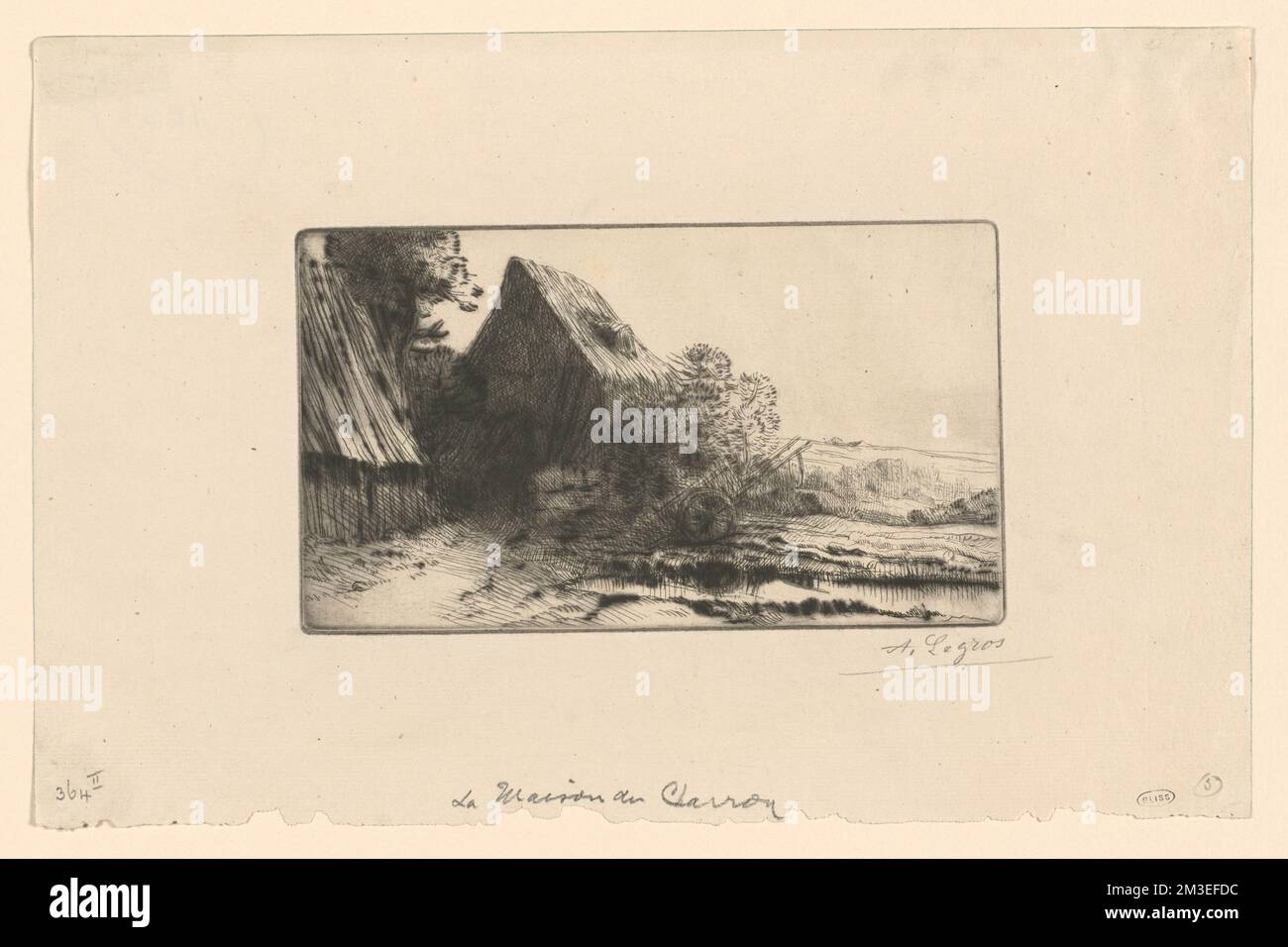 La maison du charron , Houses, Wheelbarrows, Alphonse Legros (1837-1911 ...