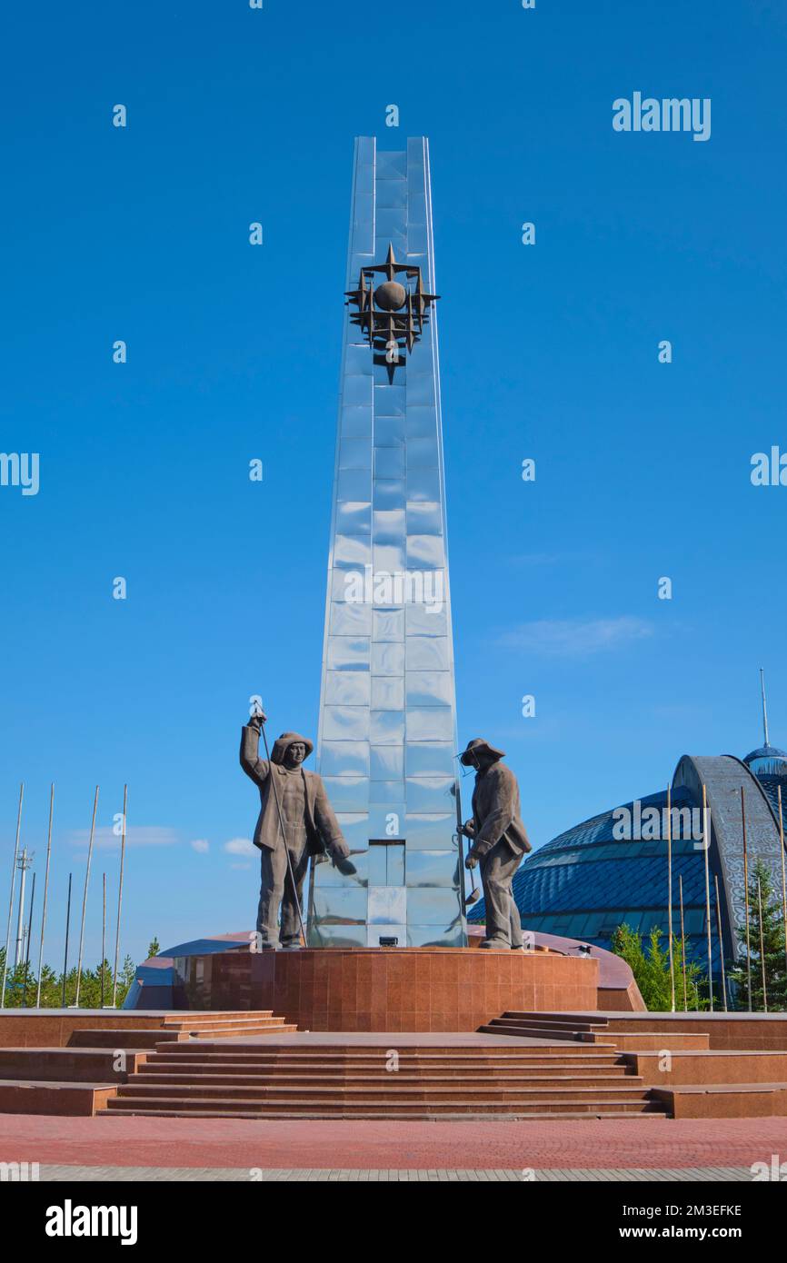 The Monument To Metallurgists, saluting workers in the town's steel ...