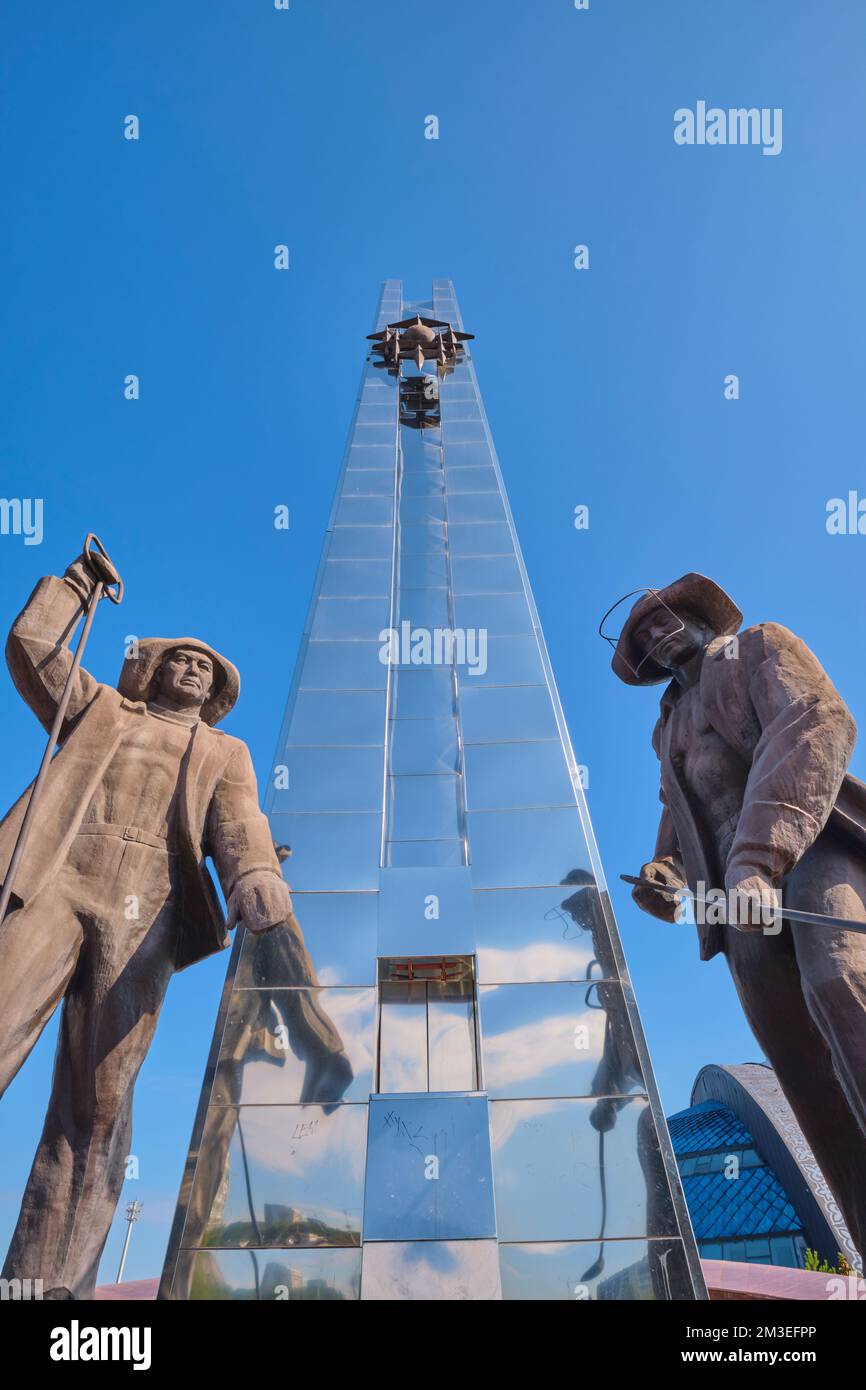 The Monument To Metallurgists, saluting workers in the town's steel ...
