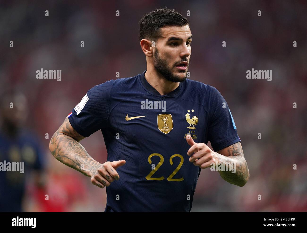 France's Theo Hernandez during the FIFA World Cup Semi-Final match at ...