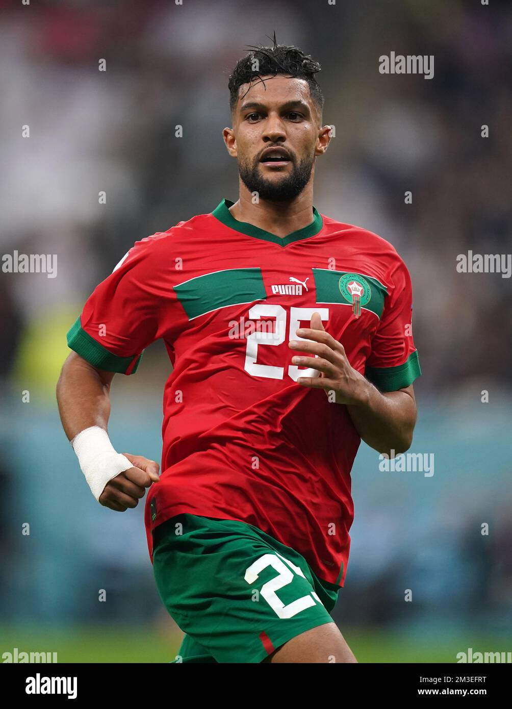 Morocco's Yahya Attiat-Allah during the FIFA World Cup Semi-Final match ...