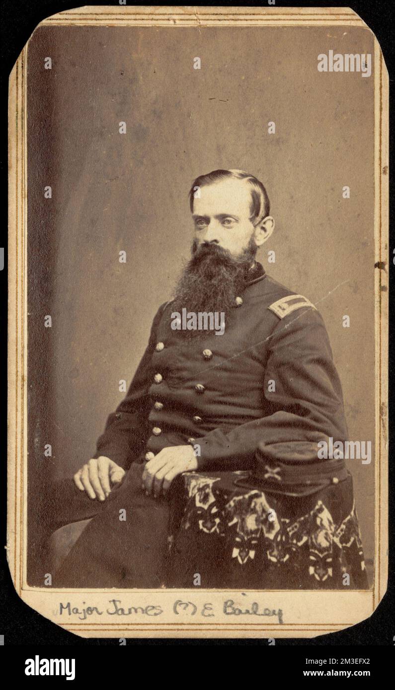 Major James (?) E, Bailey , Military officers, Carte de Visite ...