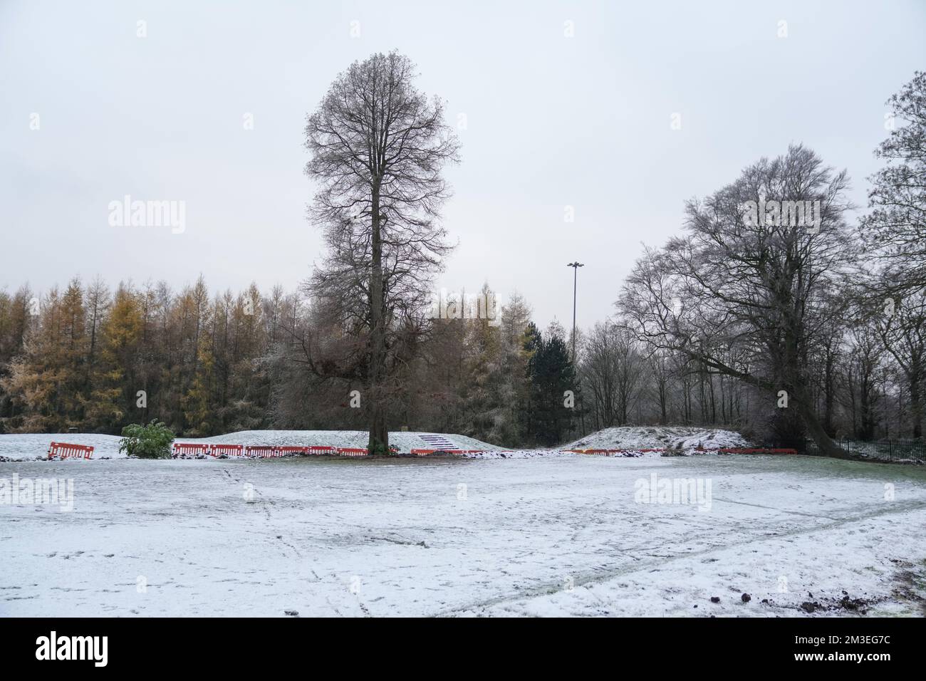 Bowring Park Liverpool in the snow Stock Photo - Alamy