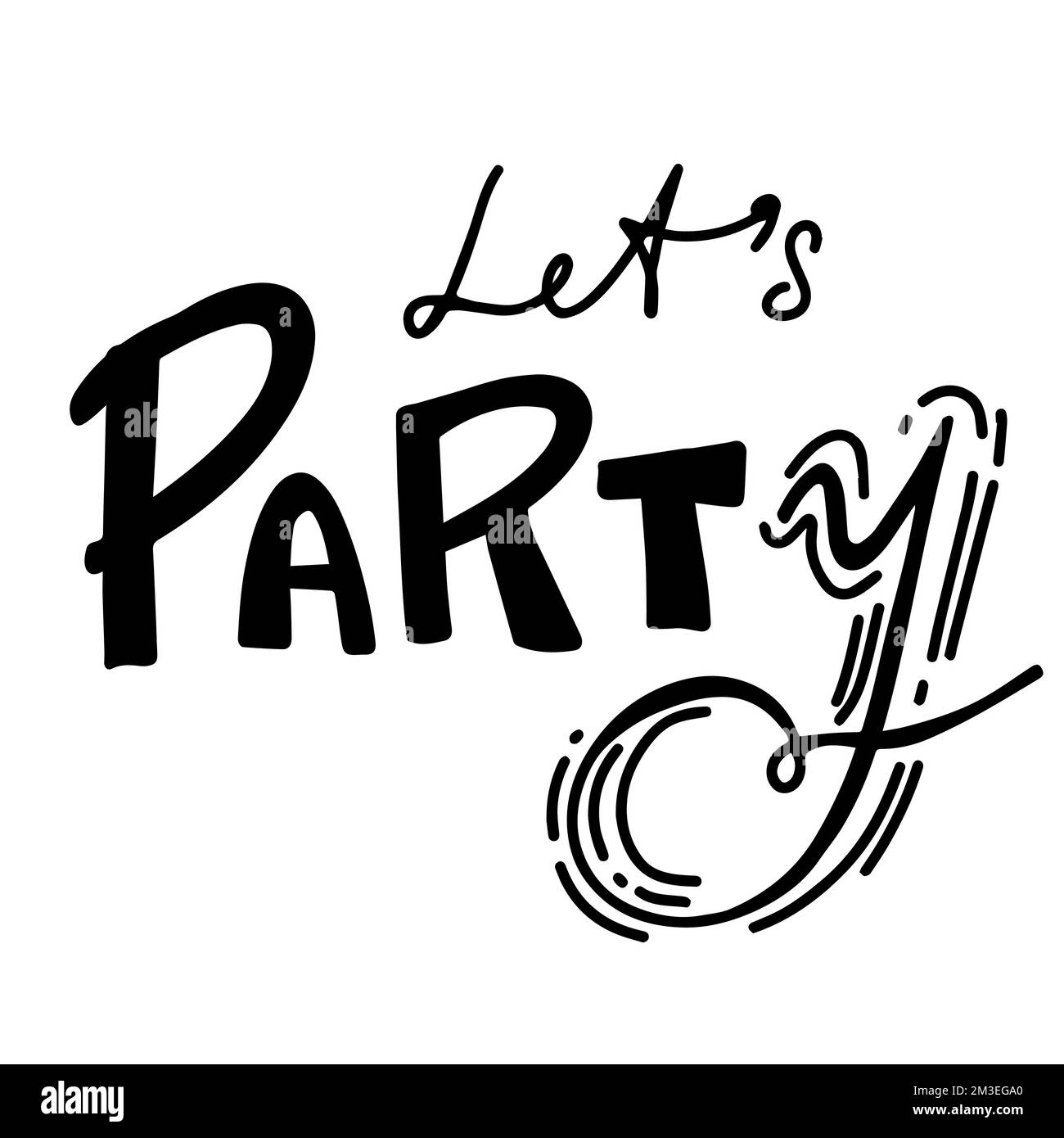 Hand drawn, doodle party set. Sketch icons for invitation, flyer ...