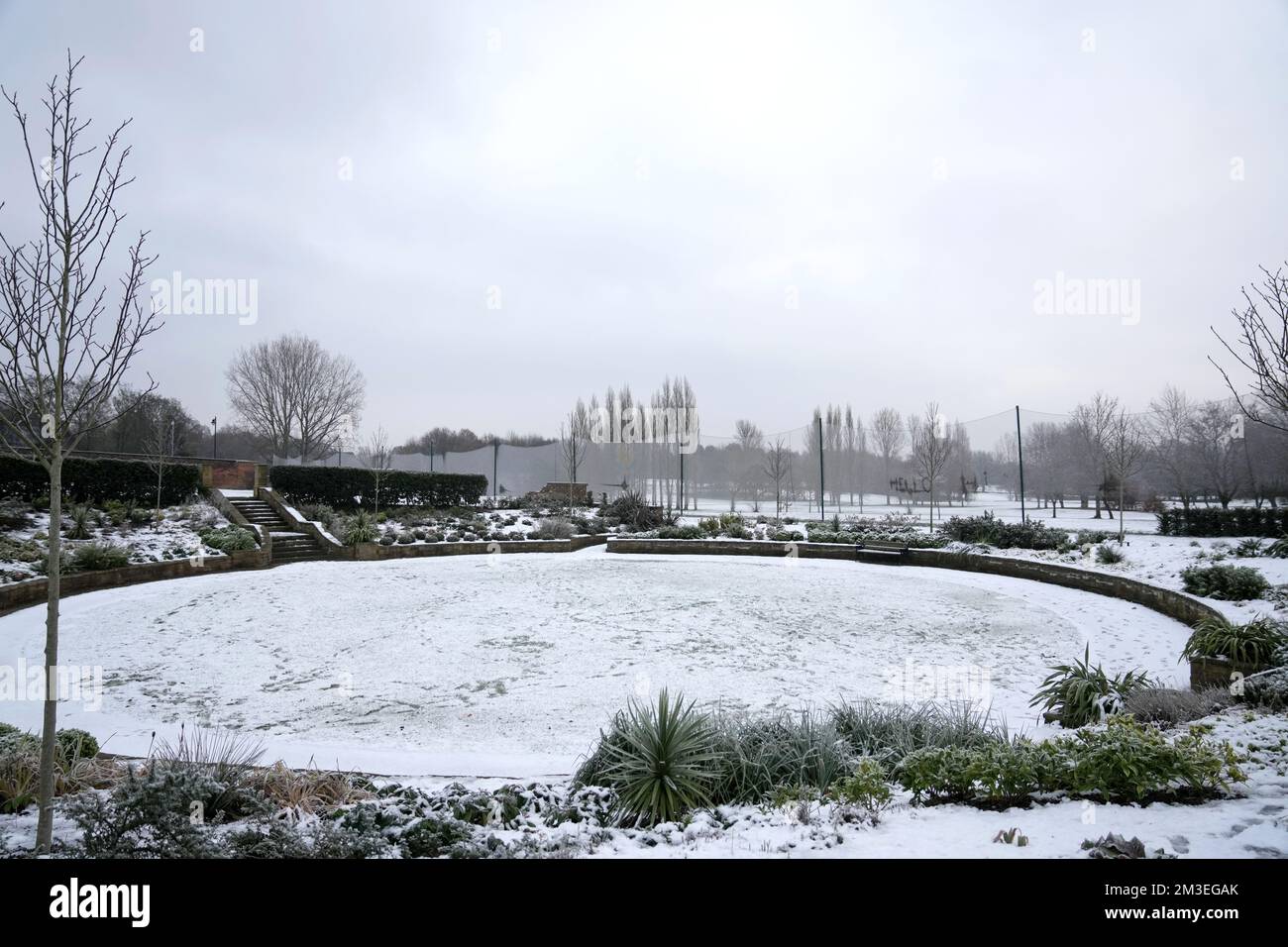 Bowring Park Liverpool in the snow Stock Photo - Alamy
