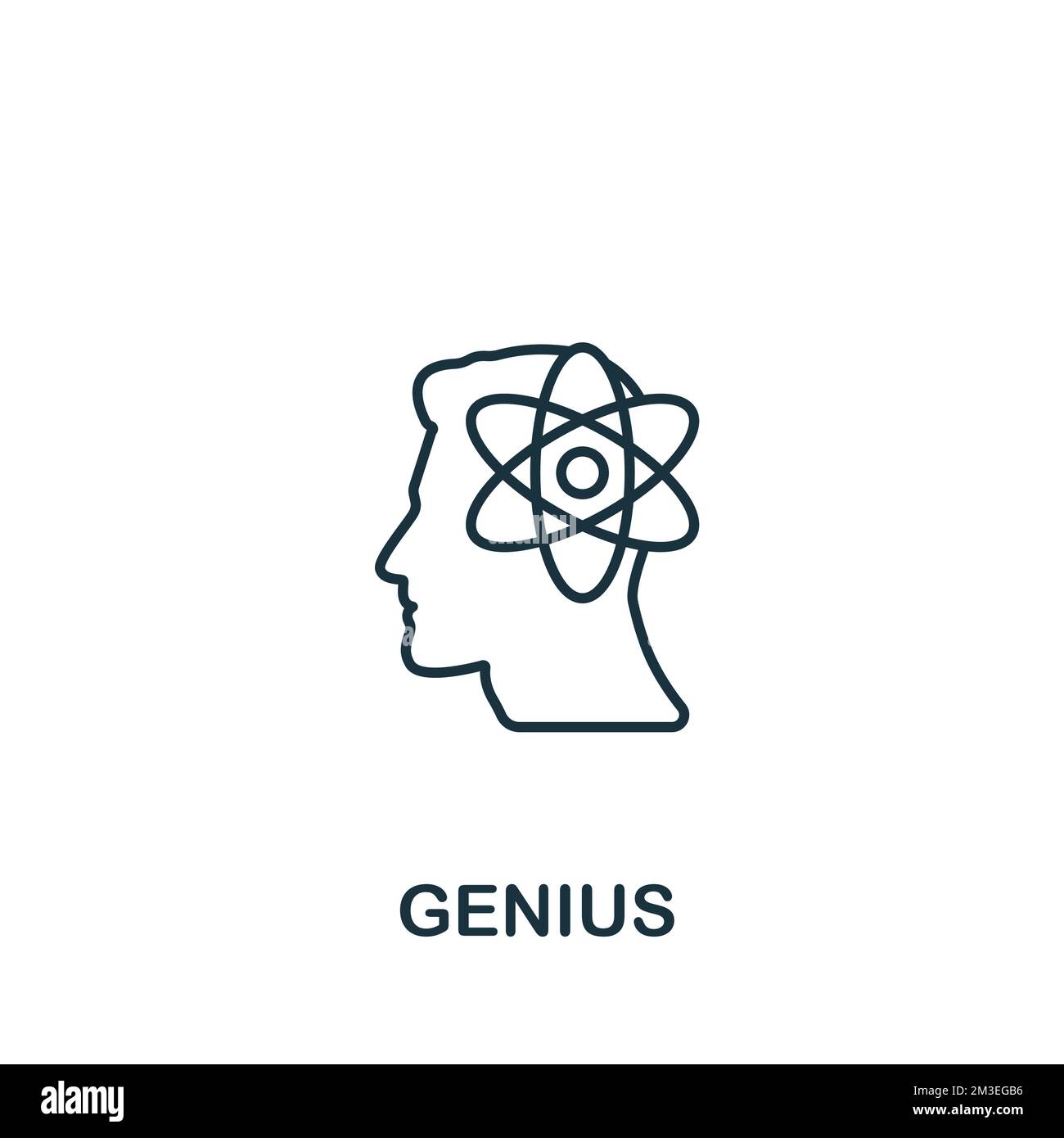 Genius icon. Monochrome simple Human Productivity icon for templates ... Genius icon. Monochrome simple Human Productivity icon for templates ...