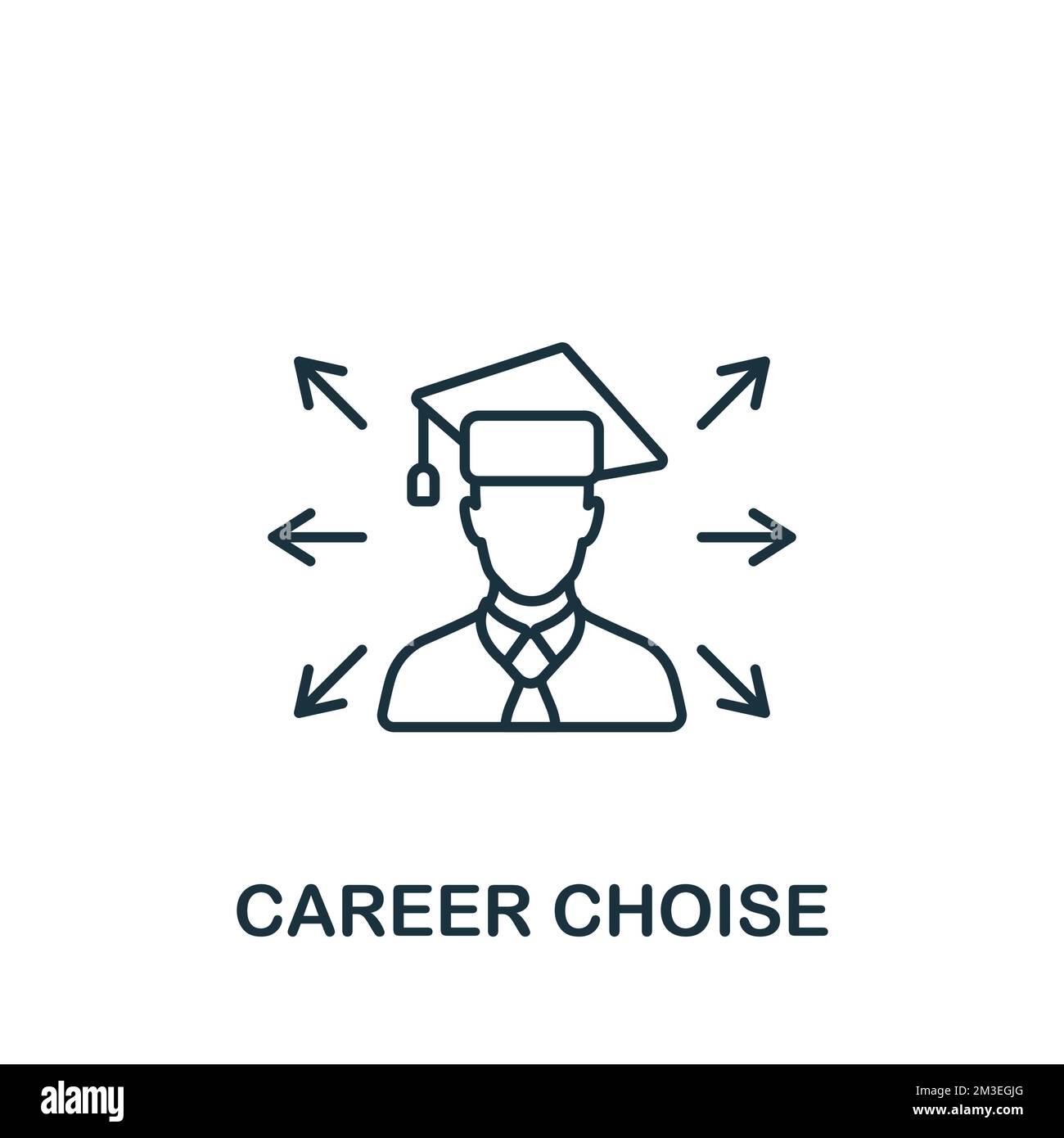 Career Choise icon. Monochrome simple Human Productivity icon for ...