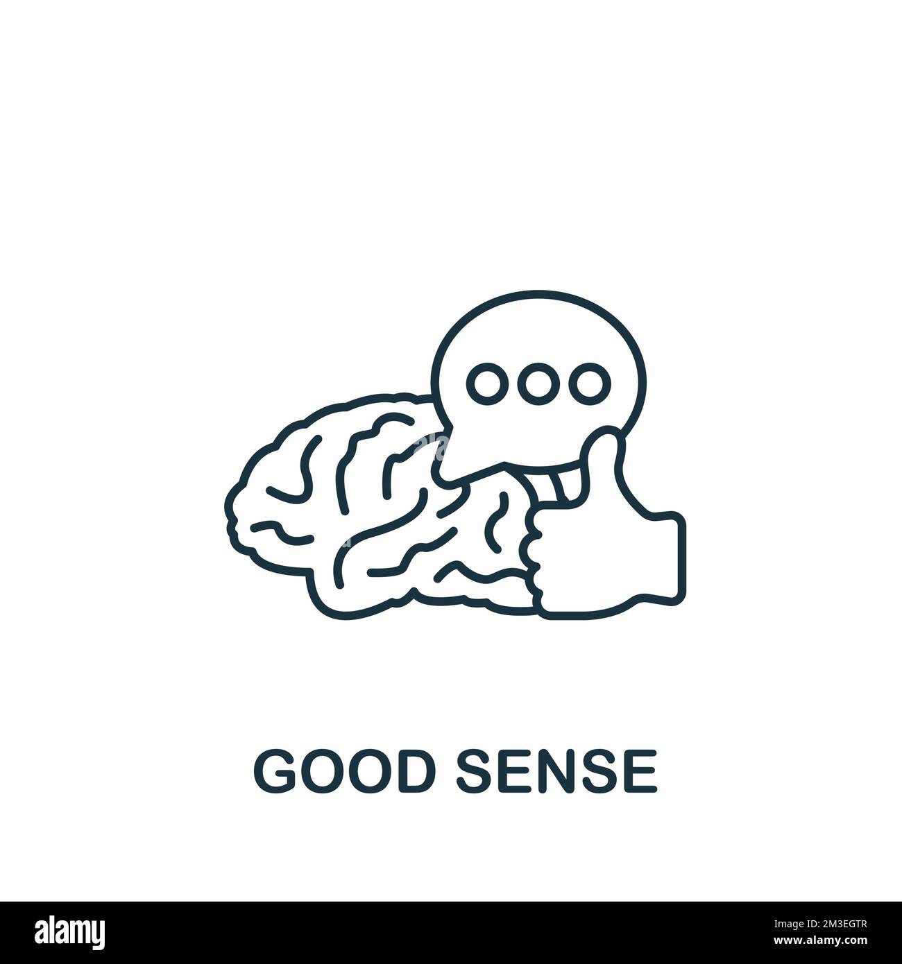 Good Sense icon. Monochrome simple Human Productivity icon for ...